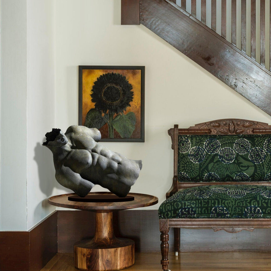 FINEST Abstract Bronze Bust Sculpture – Modern Art for Home and Office