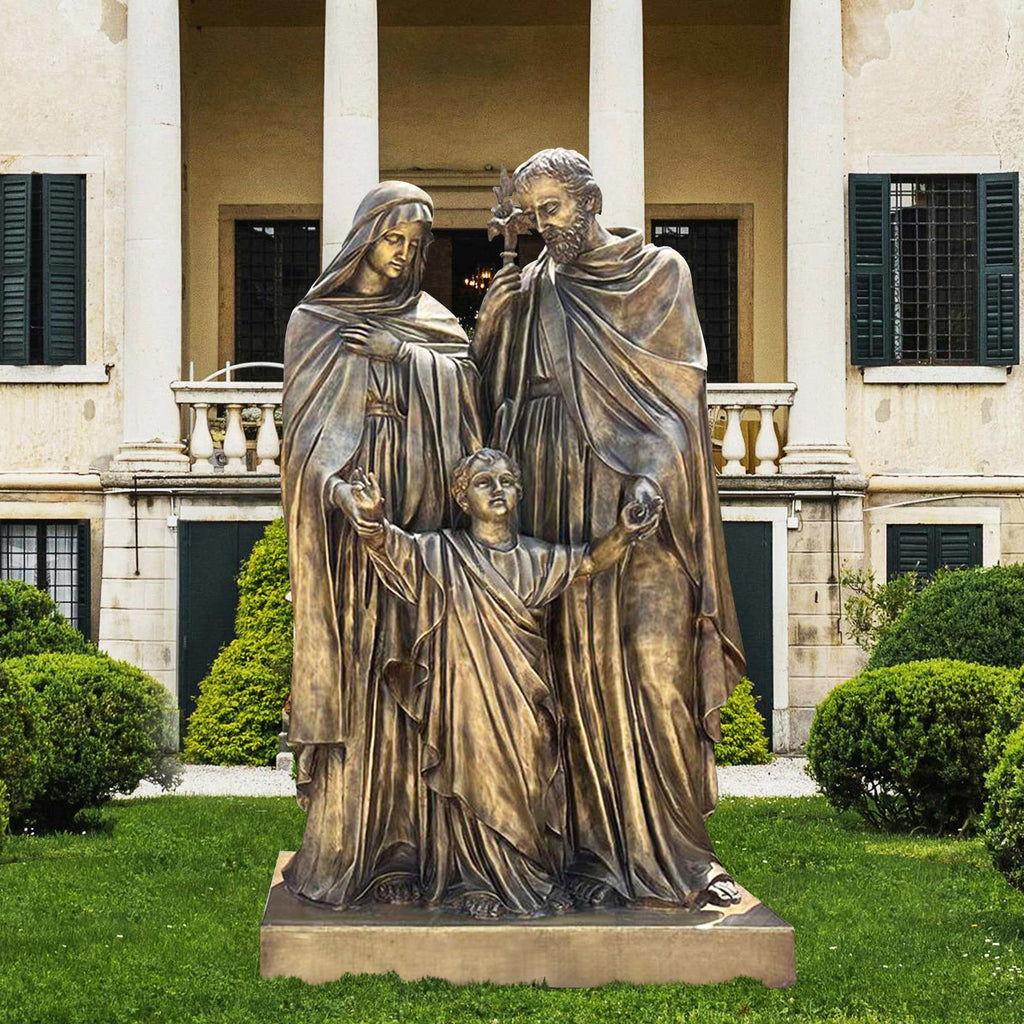 FINEST Custom Size Religious Bronze Holy Family Sculpture On Sale FB-0