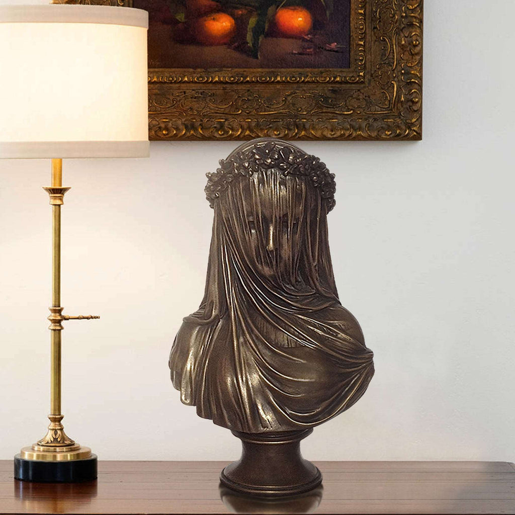 FINEST Bride Raffaelle Monti Veiled Virgin Mary Bronze Sculpture Repli