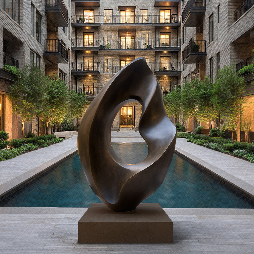 FINEST "Silent Vortex" Abstract Bronze Sculpture Custom Outdoor Garden