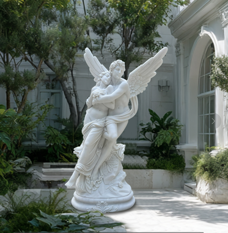 FINEST Famous Statues Cupid and Psyche Marble Sculpture Replica FM-032
