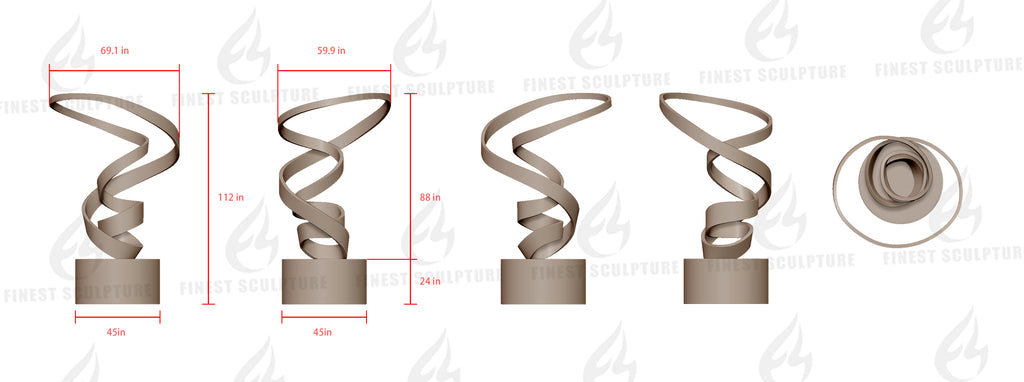 Custom Link for Hale Dimetry of Custom Stainless Steel Sculpture - 50